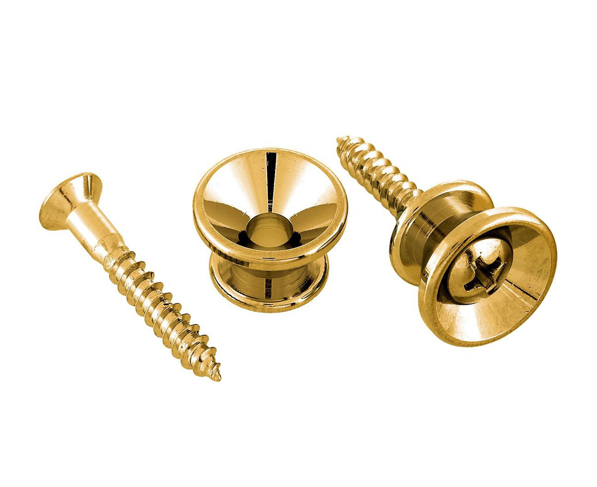 Allparts Gold Strap Buttons with Screws - Walmart.com