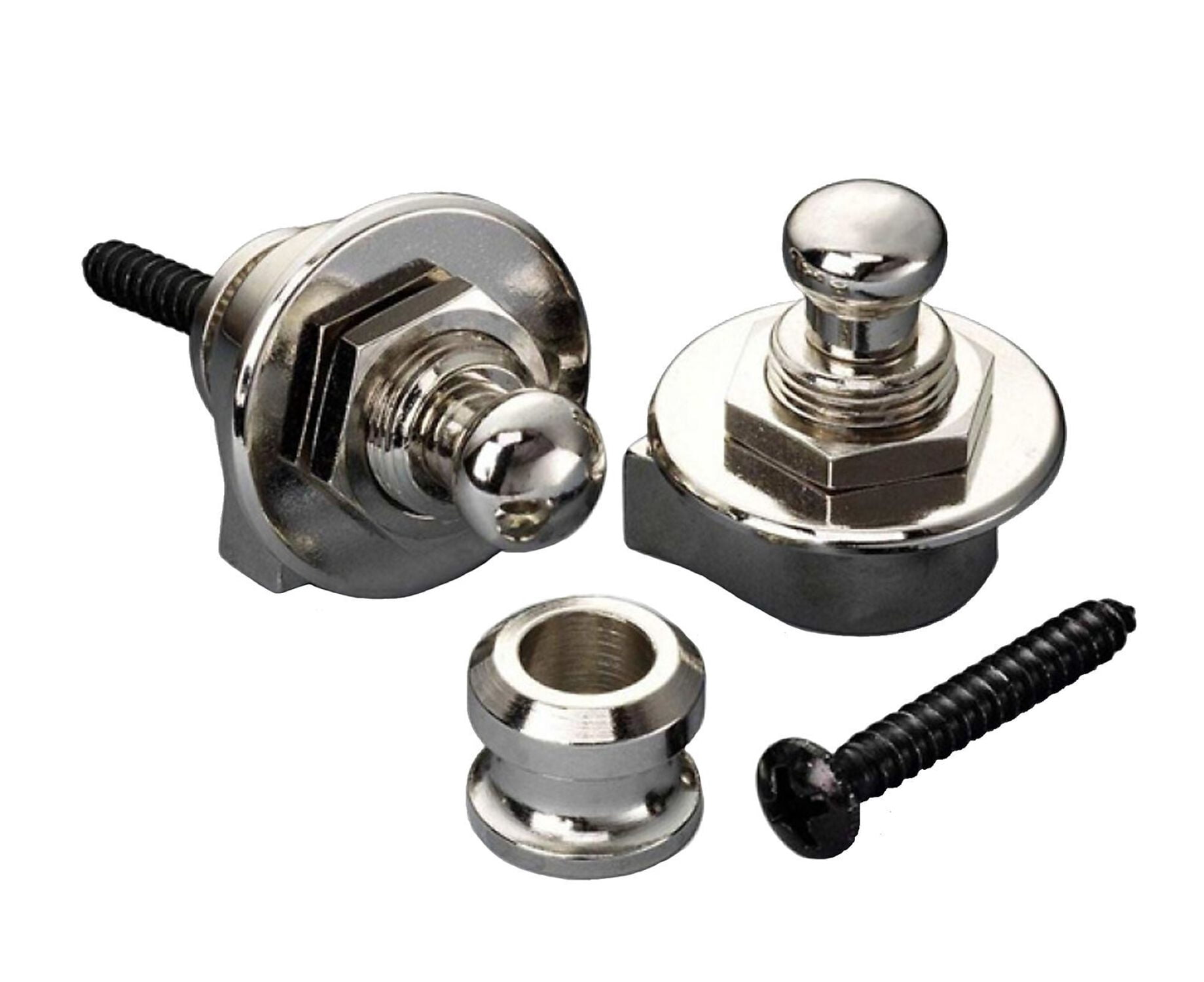 Allparts Schaller Style Guitar Security Strap Locks In Nickel (Old ...