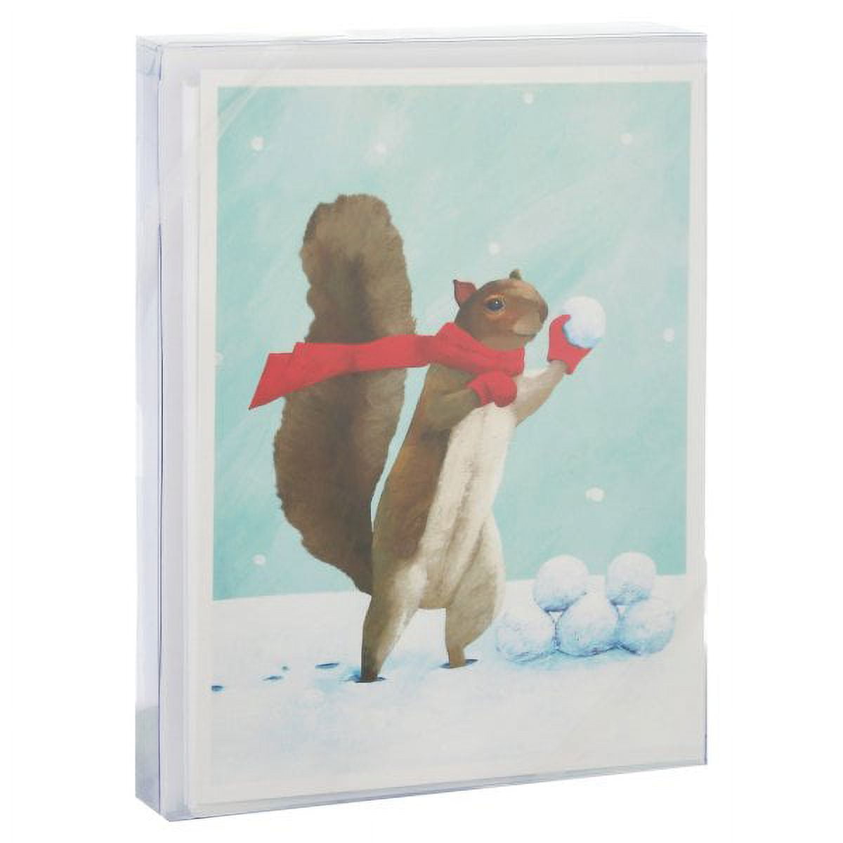 Allport Editions Snowball Fight Squirrel Box of 12 Funny / Humorous ...
