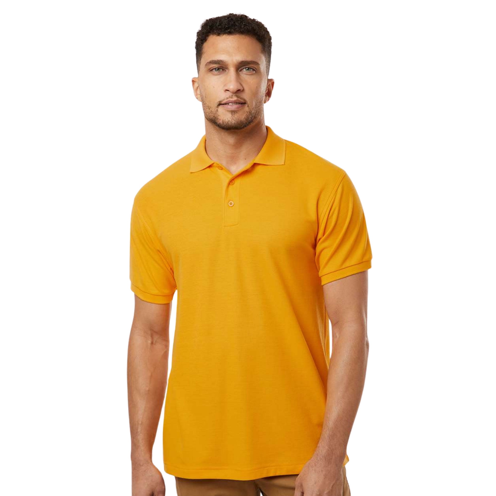 Allpro Men's Pique Polo Collar T-Shirt, 65/35 Polyester/Cotton Short ...