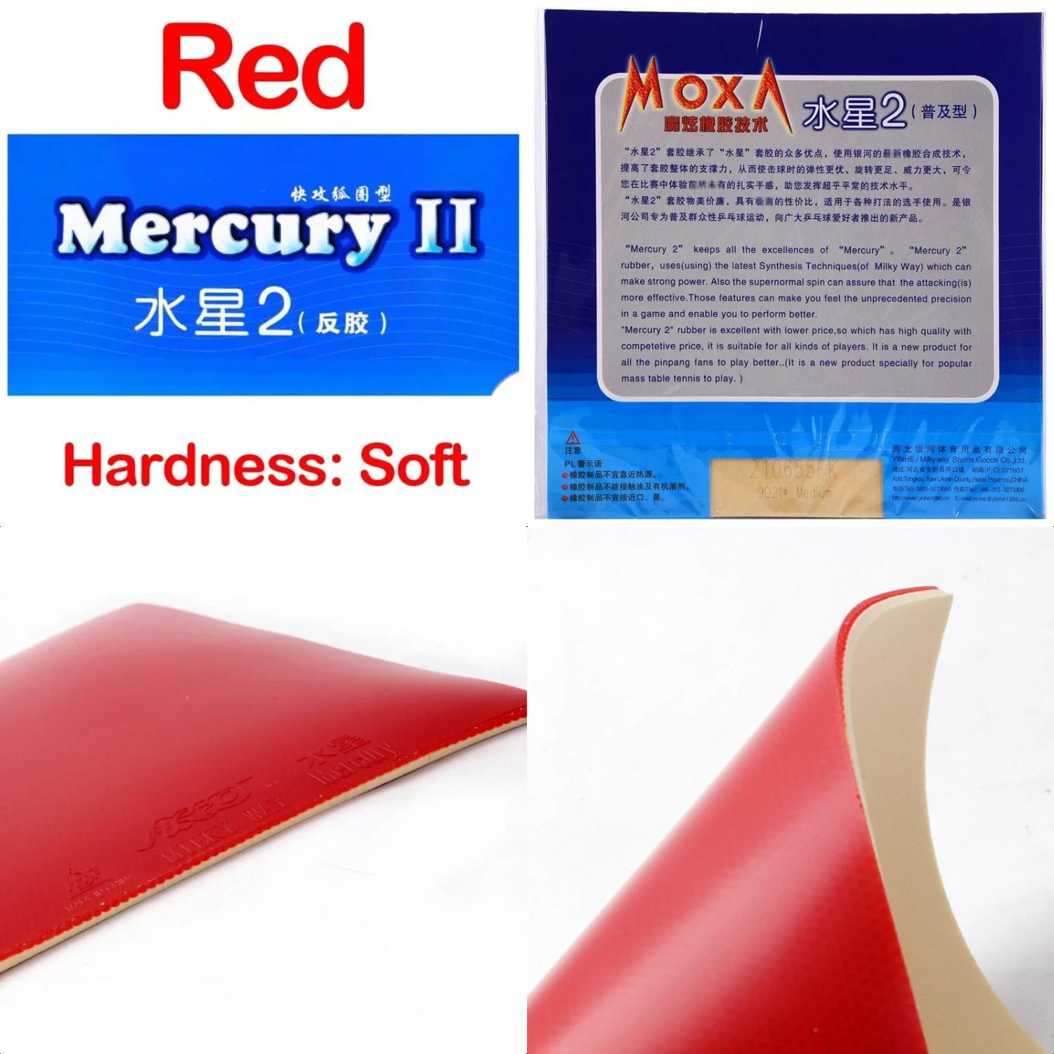 Allround Control Original MERCURY Table Tennis Rubber - Mercury-2 Spin ...