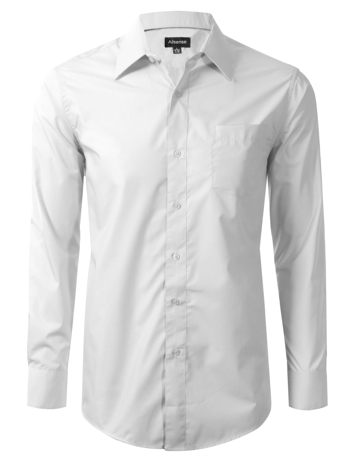 Allsense Men’s Performance Stretch Dress Shirt Long Sleeve Button Front ...