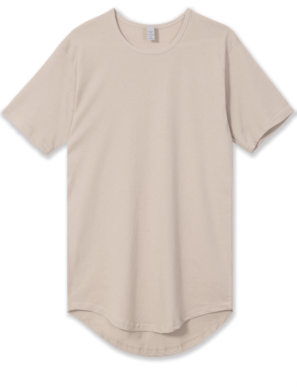 Allsense Men's Hipster Long T-Shirt - Drop-Cut Curved Hem Tee, Vintage ...