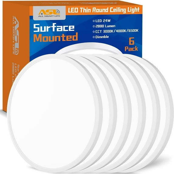 Allsmartlife 12 Inch LED Flush Mount Ceiling Light, 24W 3CCT 3000K ...