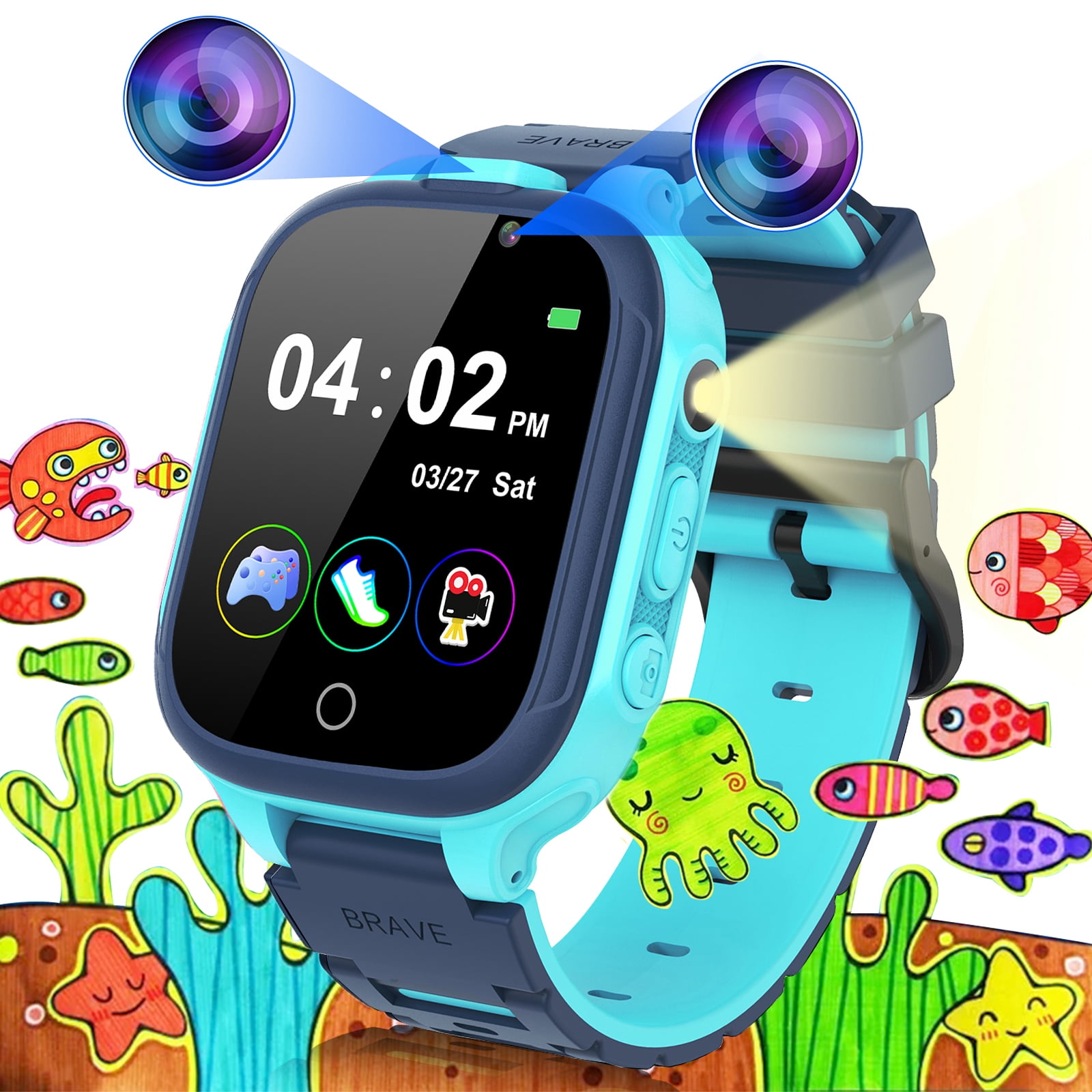 Allspin Smart Watch for Kids ,Boys Girls Kids Smartwatch with 2 Camera ...