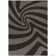 Black Allstar with White Floral Design Modern Geometric Area Rug (3' 9 ...