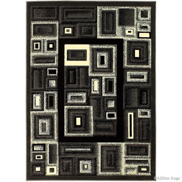 Allstar Rugs Allstar Distressed Modern Swirl Design Rug Burgundy 7' 9 ...