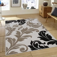 Allstar Grey Modern Geometric flowers design Area Rug (3' 9" x 5' 1 ...