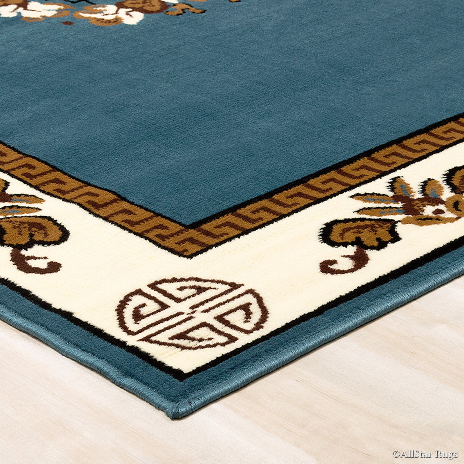 Allstar Light Blue Woven High Quality Rug. Traditional. Persian. Flower ...