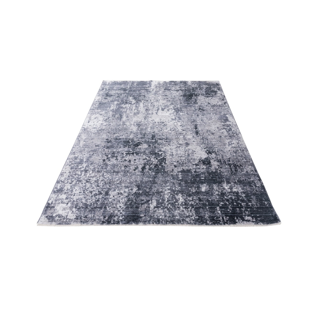 Allstar Modern Accent Rug with Weathered Texture design Black-Storm 8 ...