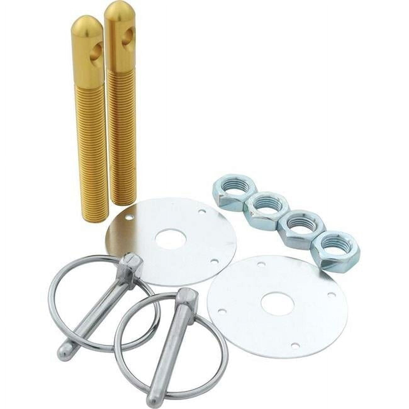 Allstar Performance ALL18503 0.5 in. Dia. Aluminum Hood Pin Kit, Gold ...