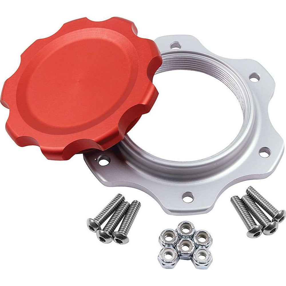 Allstar Performance Fuel Cell Cap and Bung JAZ 6-Bolt Red - Walmart.com