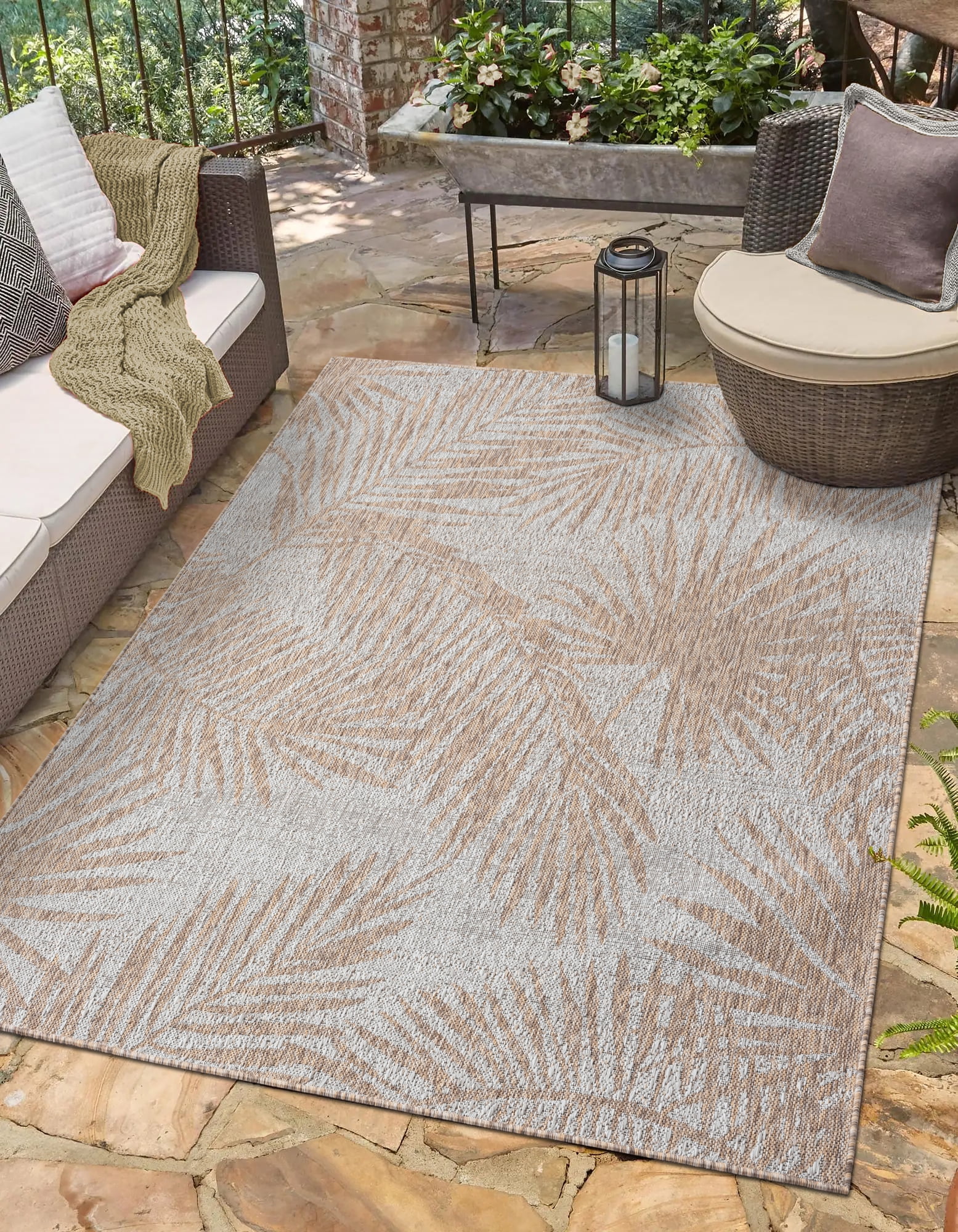 Allstar Rugs Abstract Themed Polypropylene Outdoor Rug 2' 0" x 6' 11 ...