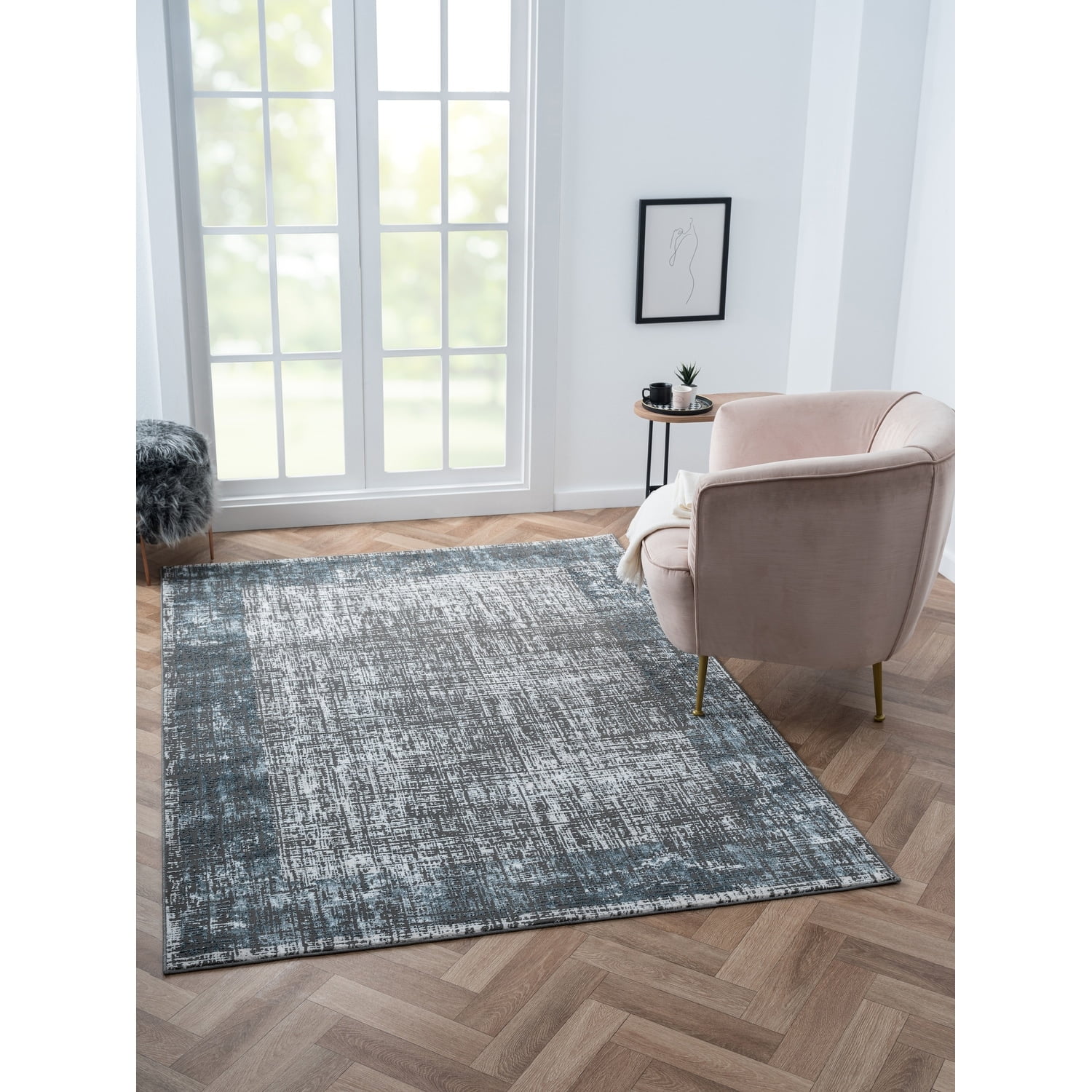 Allstar Rugs Abstract Themed Polyester Area Rug 2' 0" x 6' 11" Runner/2 ...