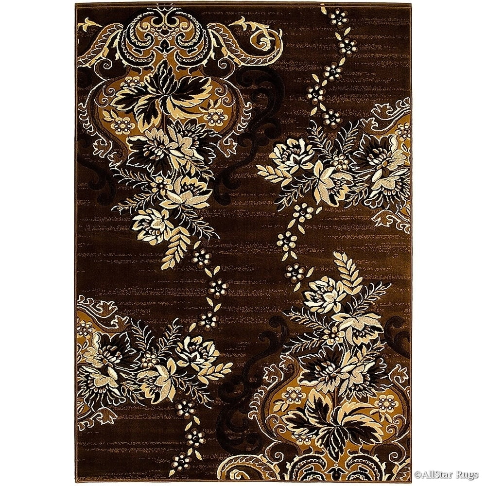 Allstar Rugs Allstar Exclusive Modern Floral Design Distressed Rug ...