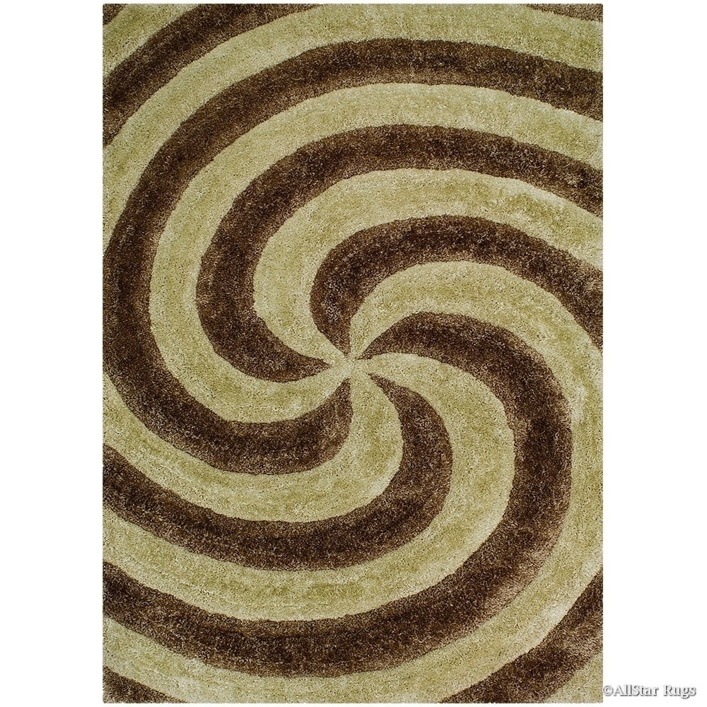 Allstar Rugs Allstar Modern 3D Swirl Design Rug Champagne 4' 11"x6' 11 ...