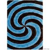 Allstar Rugs Allstar Modern Soft 3D Spiral Design Rug Blue 4' 11"x6' 11 ...