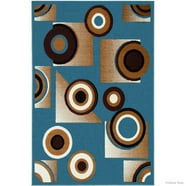 Allstar Rugs Allstar Modern Abstract Leaves Design Rug Chocolate 7' 0 ...