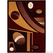 Allstar Rugs Allstar Distressed Modern Swirl Design Rug Burgundy 7' 9 ...