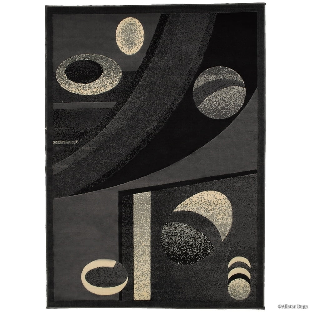 Allstar Rugs Allstar Modern Colorblock Design Rug Gray 5' 2"x7' 1" 5' x ...