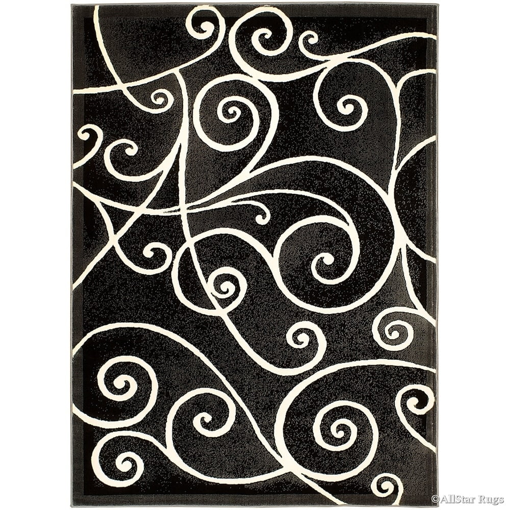 Allstar Rugs Allstar Modern Distressed Traditional Design Rug Gray 5' 2 ...