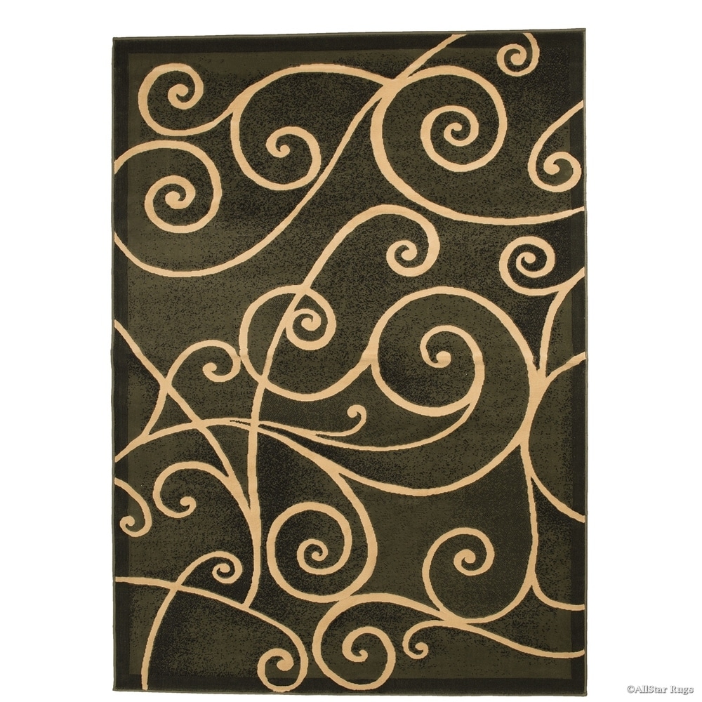 Allstar Rugs Allstar Modern Distressed Traditional Design Rug Sage 5' 2 ...