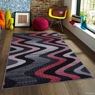 Allstar Rugs Allstar Modern Soft 3D Spiral Design Rug Blue 4' 11"x6' 11 ...
