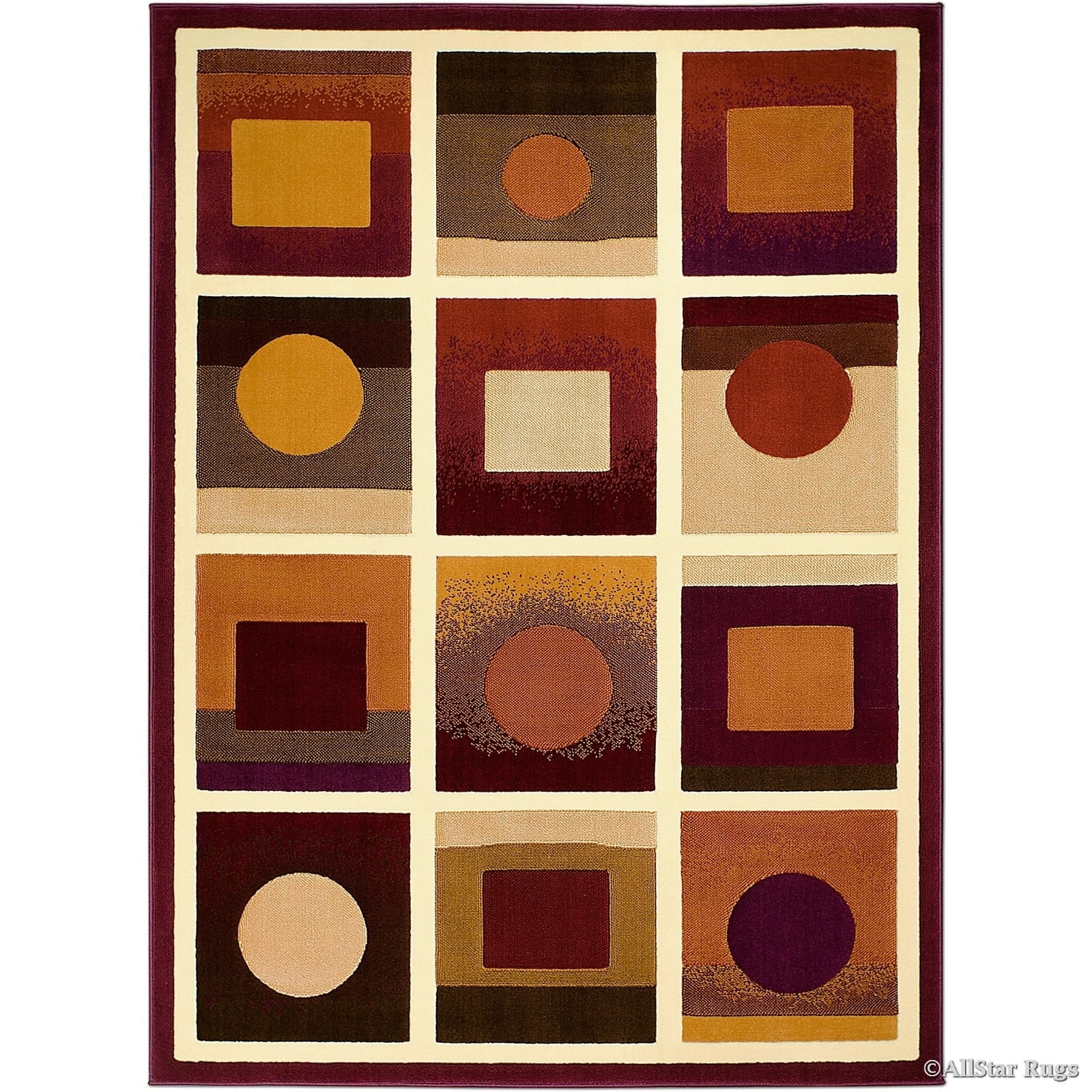 Allstar Rugs Allstar Modern Geometric Design Rug Violet 10' 2" x 7' 9 ...