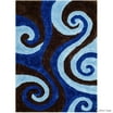 Allstar Rugs Allstar Modern Soft 3D Spiral Design Rug Blue 4' 11"x6' 11 ...