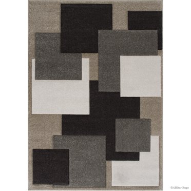 Allstar Rugs Allstar Woven Abstract Block and Square Design Rug ...