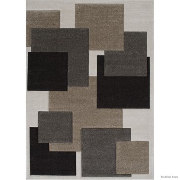 Allstar Rugs Allstar Woven Abstract Block and Square Design Rug ...
