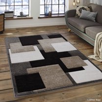 Allstar Rugs Allstar Woven Abstract Block and Square Design Rug ...