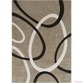Allstar Rugs Allstar Woven Abstract Block and Square Design Rug ...