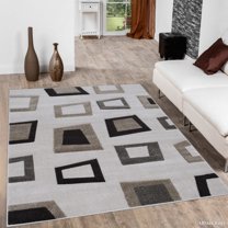 Allstar Rugs Allstar Woven Abstract Block and Square Design Rug ...