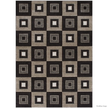 Allstar Rugs Allstar Woven Abstract Block and Square Design Rug ...