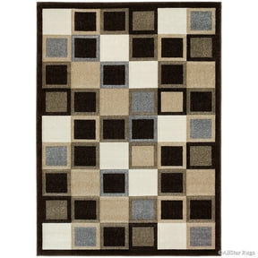 Allstar Rugs Allstar Woven Abstract Block and Square Design Rug ...