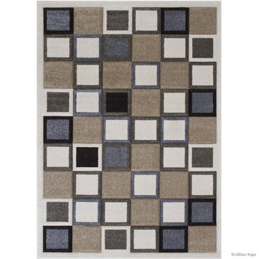 Allstar Orange Modern Contemporary Area Rug (5' 2" x 7' 2") - Walmart.com