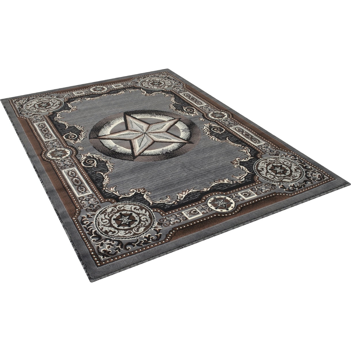 Allstar Traditional Accent Rug Grey 8' x 10' 8' x 10' - Walmart.com