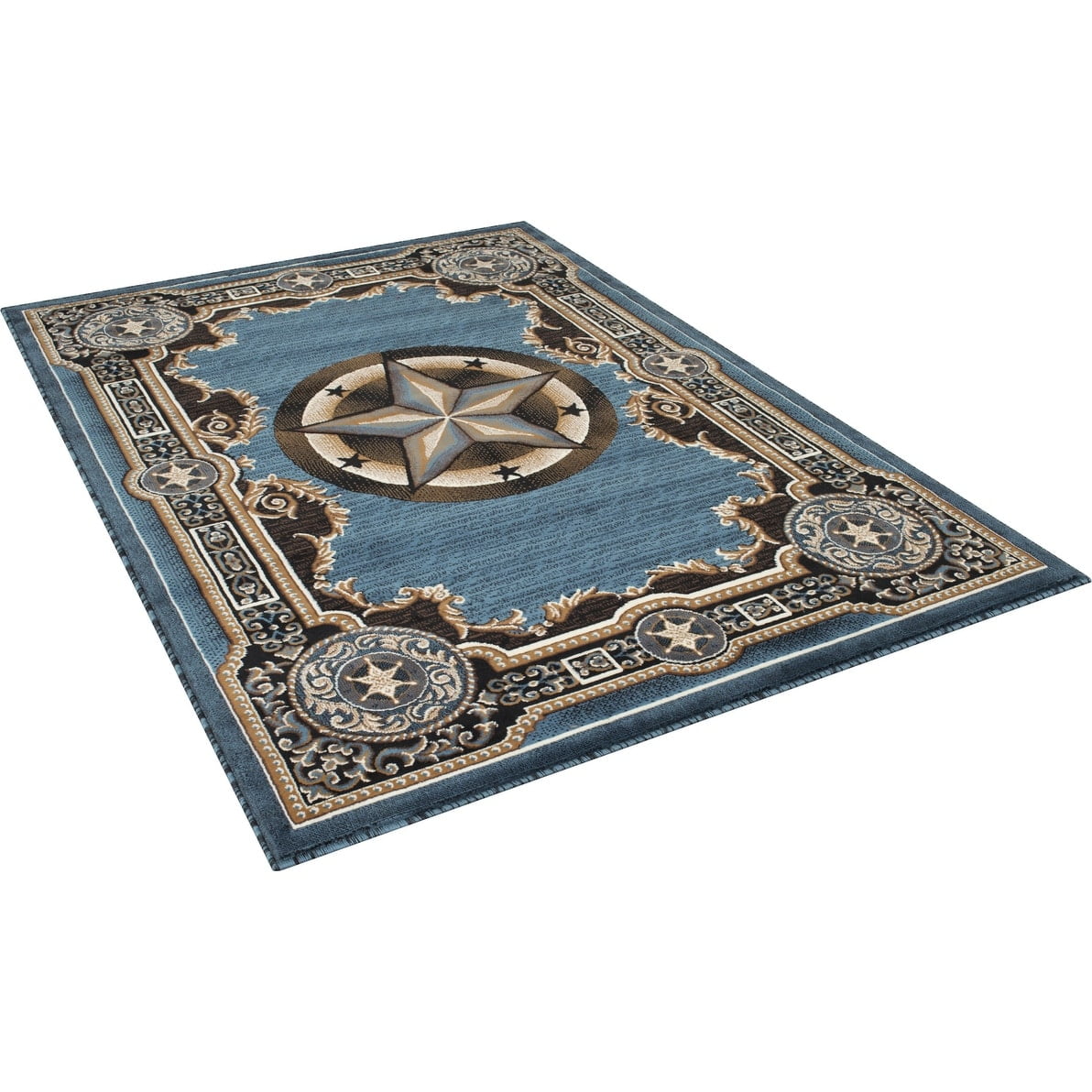 Allstar Traditional Accent Rug Light Blue 5' x 8' 5' x 8' - Walmart.com