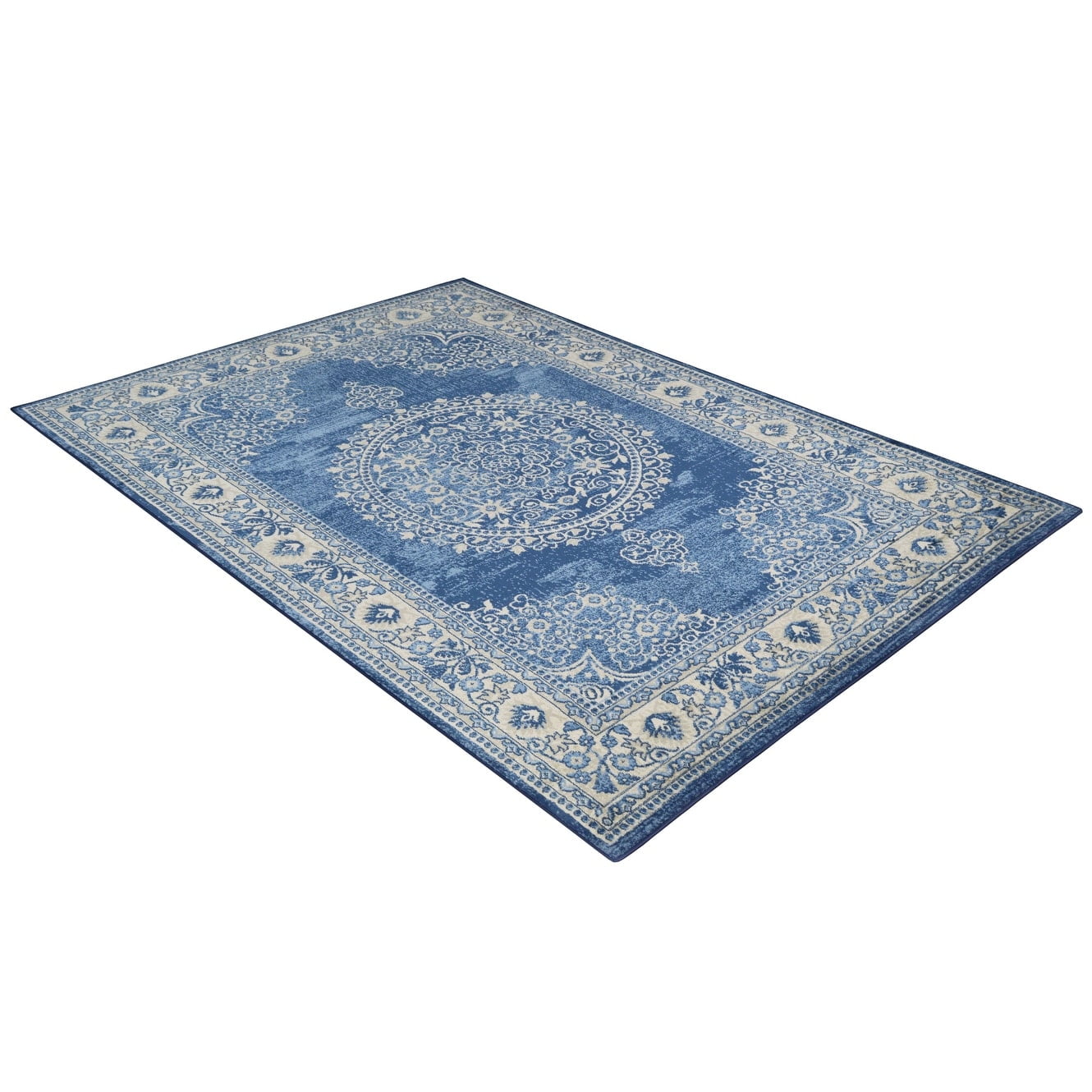 Allstar Traditional Accent Rug with Isfahan design Space-Blue 5' x 8' 5 ...