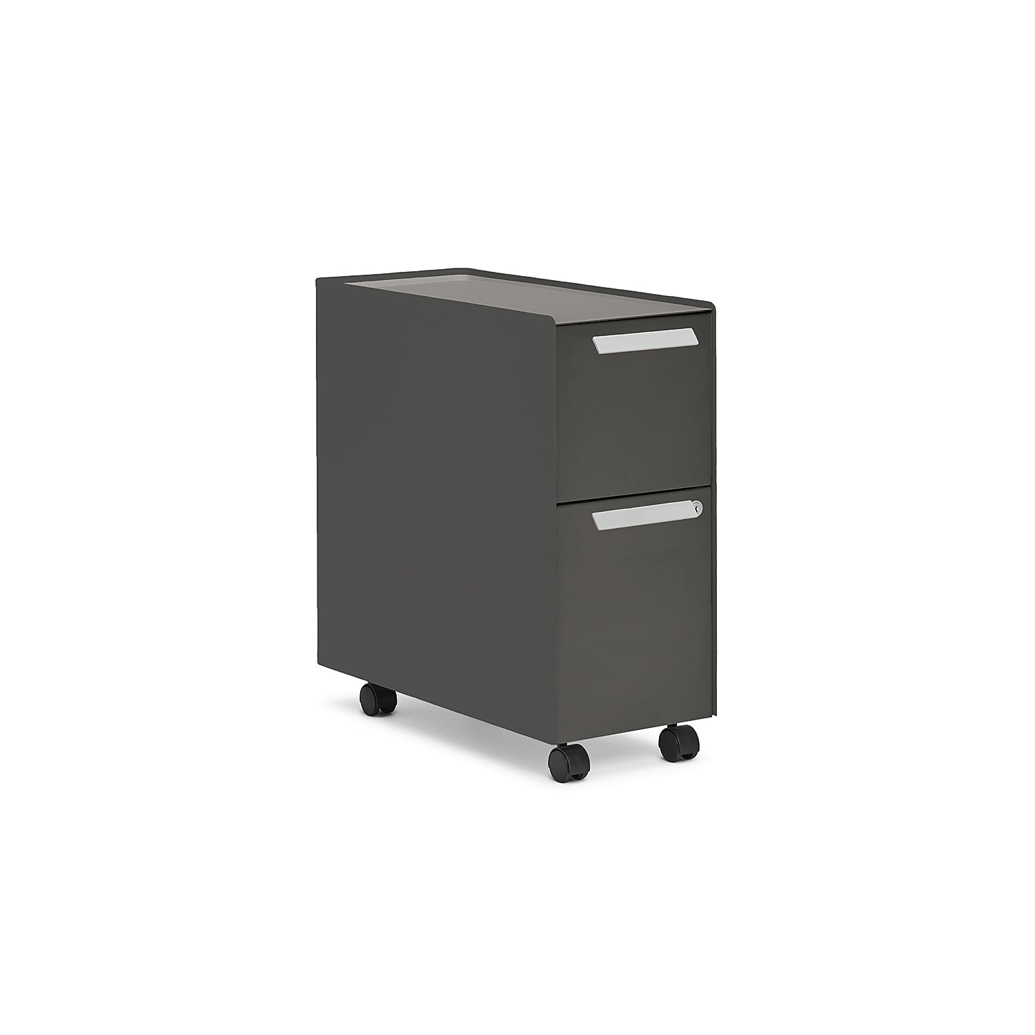 Allsteel® Radii Mobile Legal File Cabinet with 2 Drawers, Flint ...