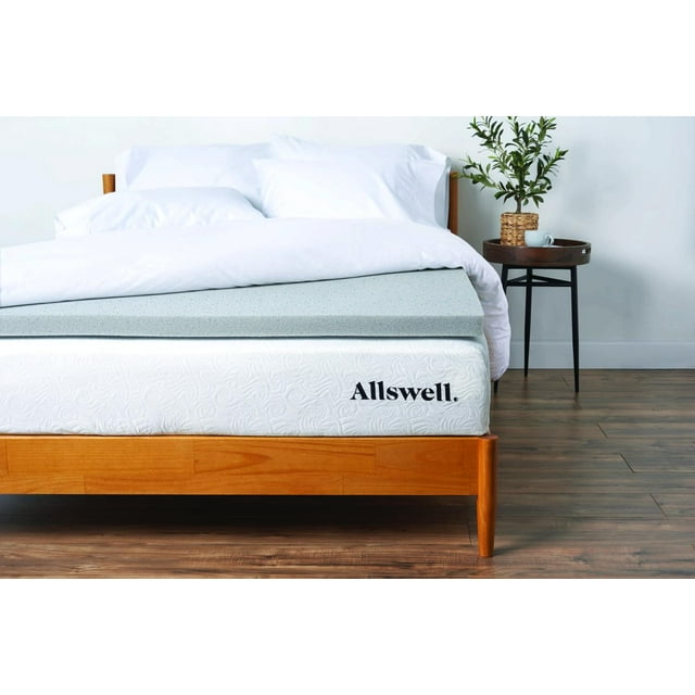 Allswell 2" Artic Gel with Graphite Memory Foam Mattress Topper, Full ...