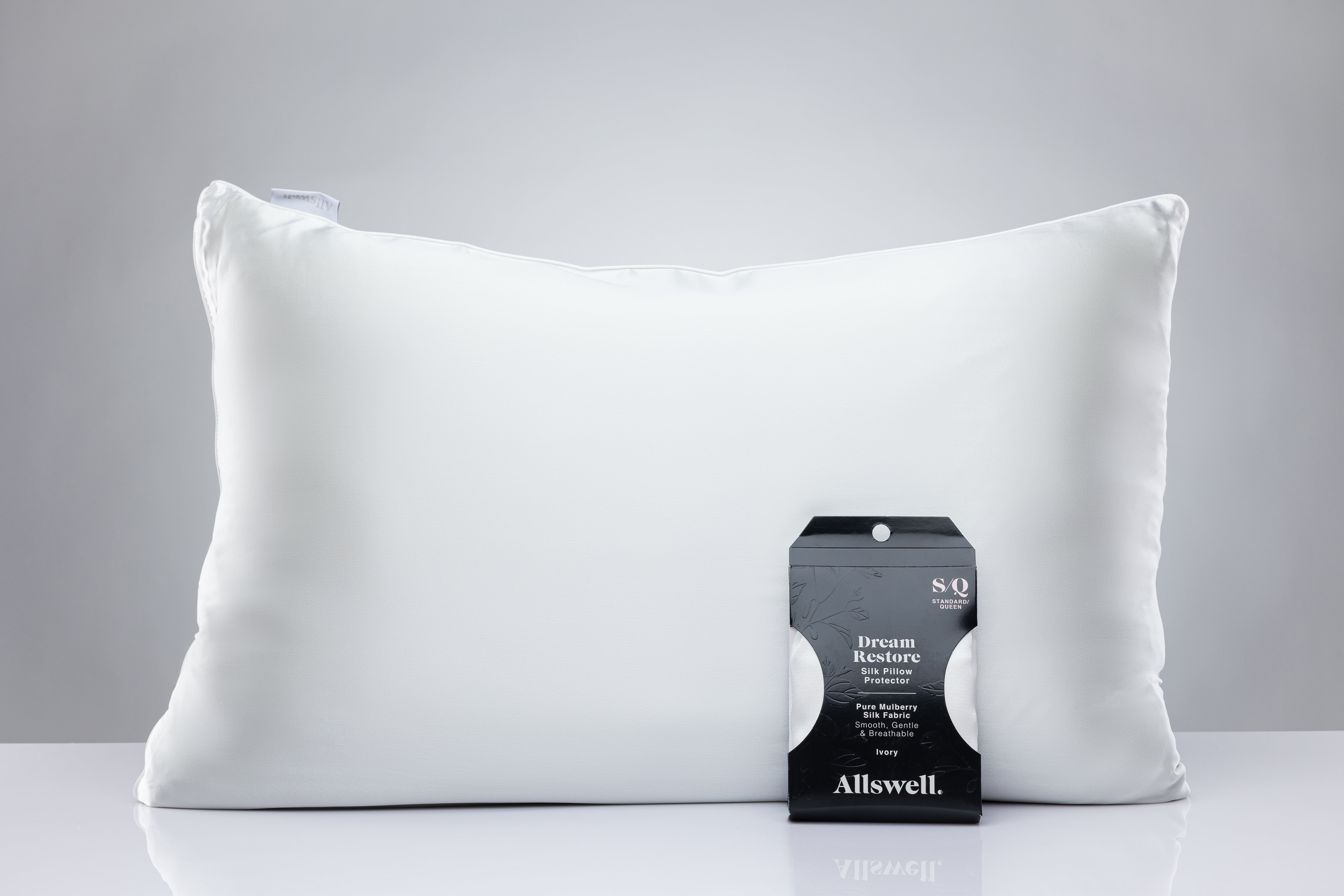 Allswell Dream Restore Silk Pillow Protectors, Standard/Queen ...