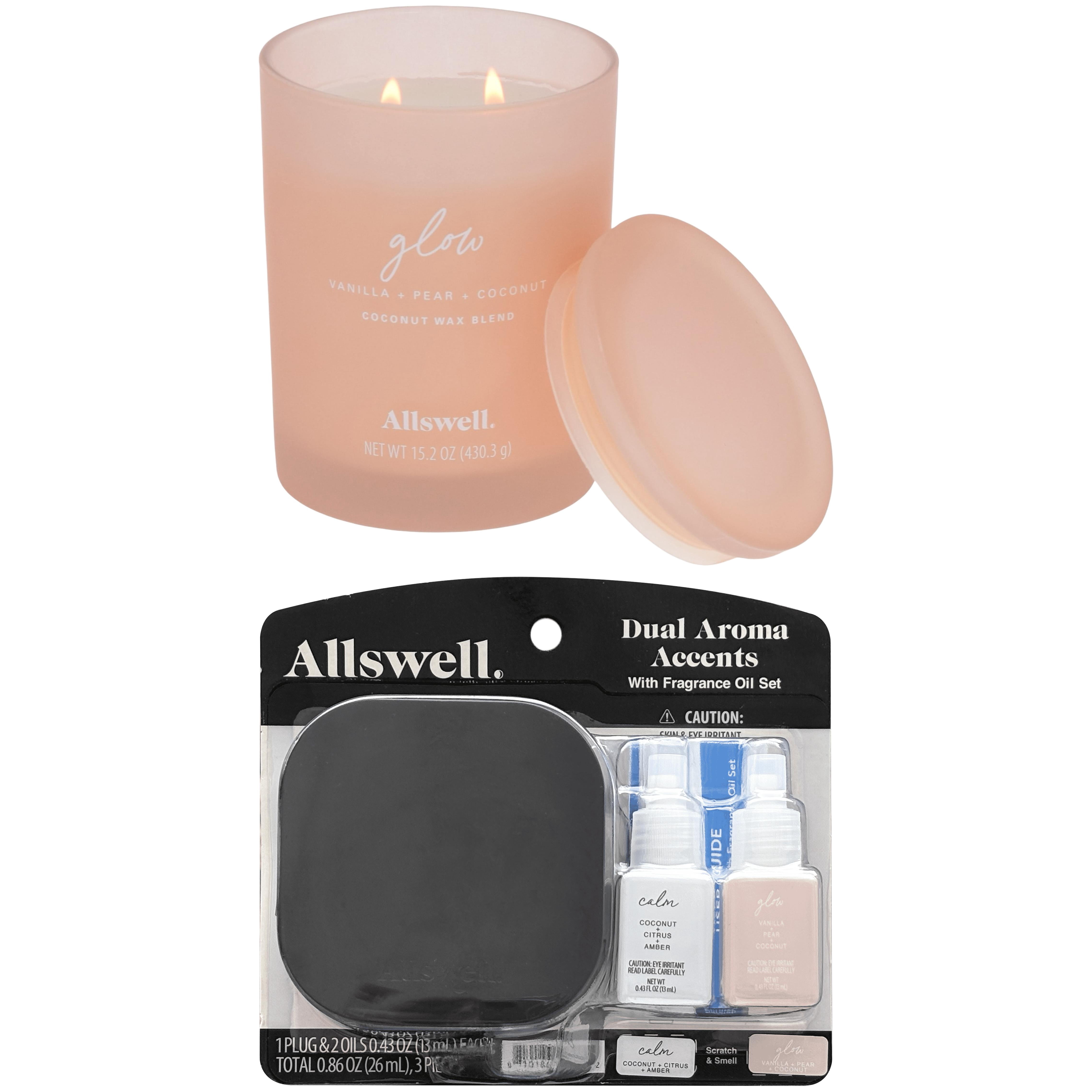 Allswell Dual Plug In Bundle with 2 Oils, Calm & Glow (Coconut + Citrus ...