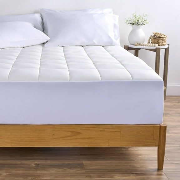 California King Heated Mattress Pad with Dual Control, 100% Cotton ...