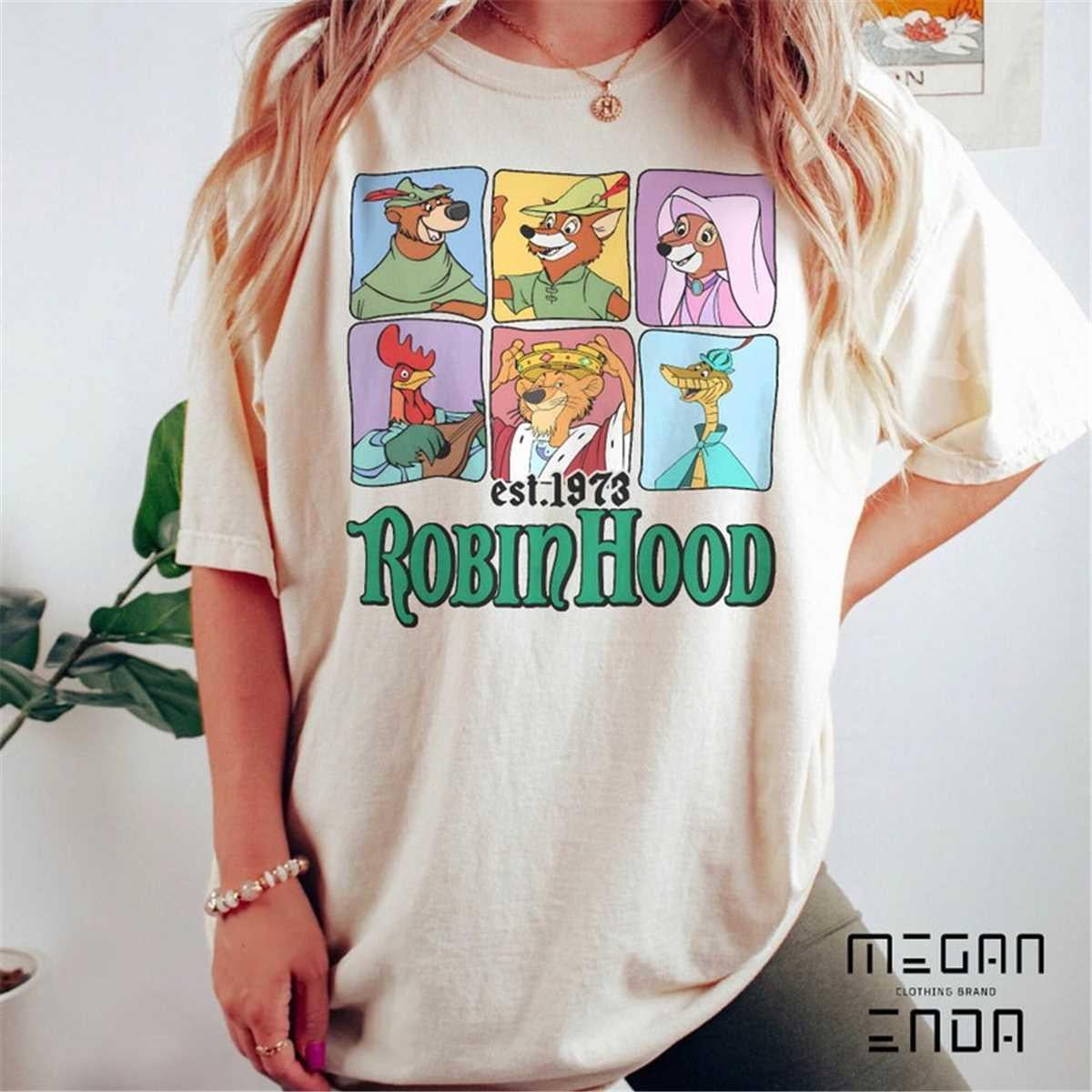 Alltimetee Vintage Robin Hood Characters Est. 1973 Shirt, Retro Robin ...