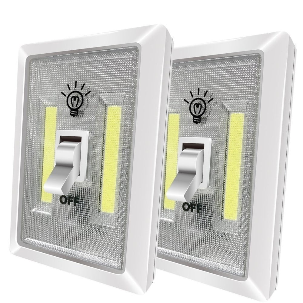 AlltroLite COB LED Cordless Light Switch - Battery Operated LED Night ...