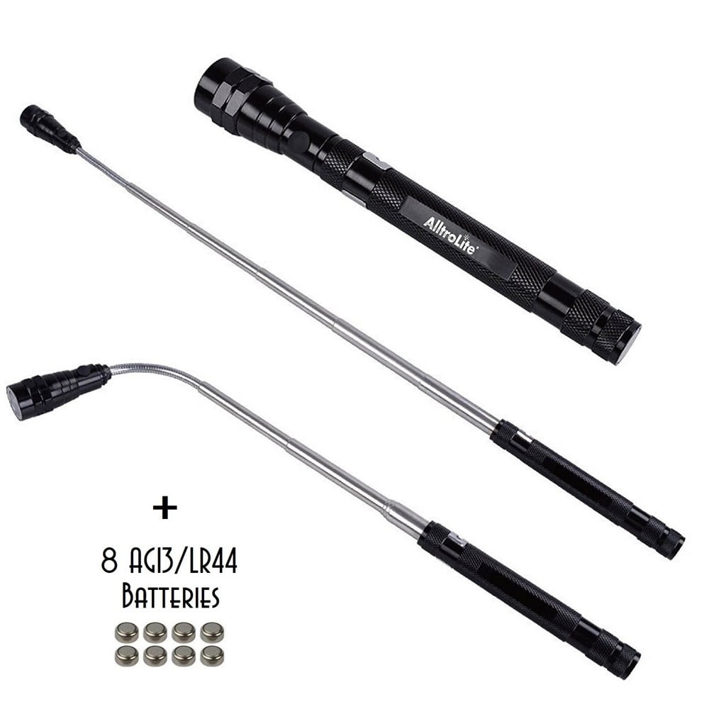 AlltroLite Telescoping Magnet Utility LED Work Light with 8 LR44 ...