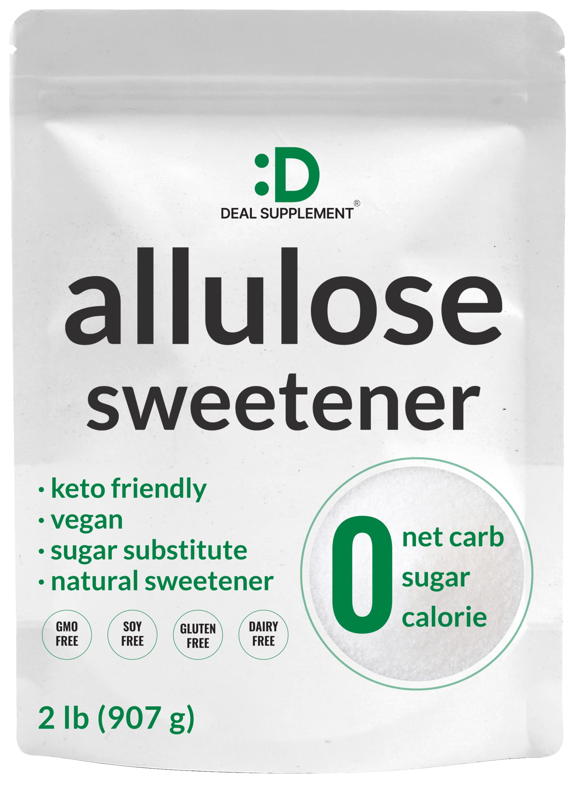 Allulose Sweetener 2 Pounds GGA1 - Natural Sugar Subsitutes, No ...