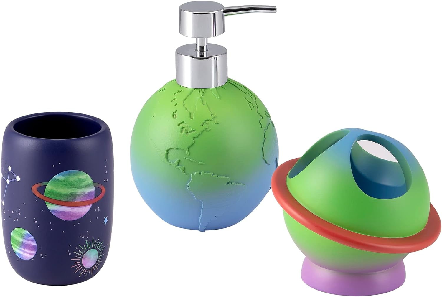 Allure Home Creation Starry Night 3-Piece Bathroom Accessory Set ...